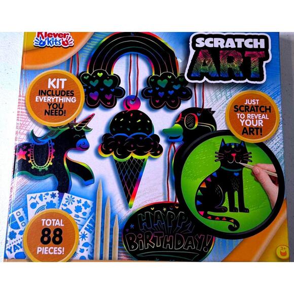 Office | Klever Kits Scratch Art Set Complete Craft Kit | Poshmark